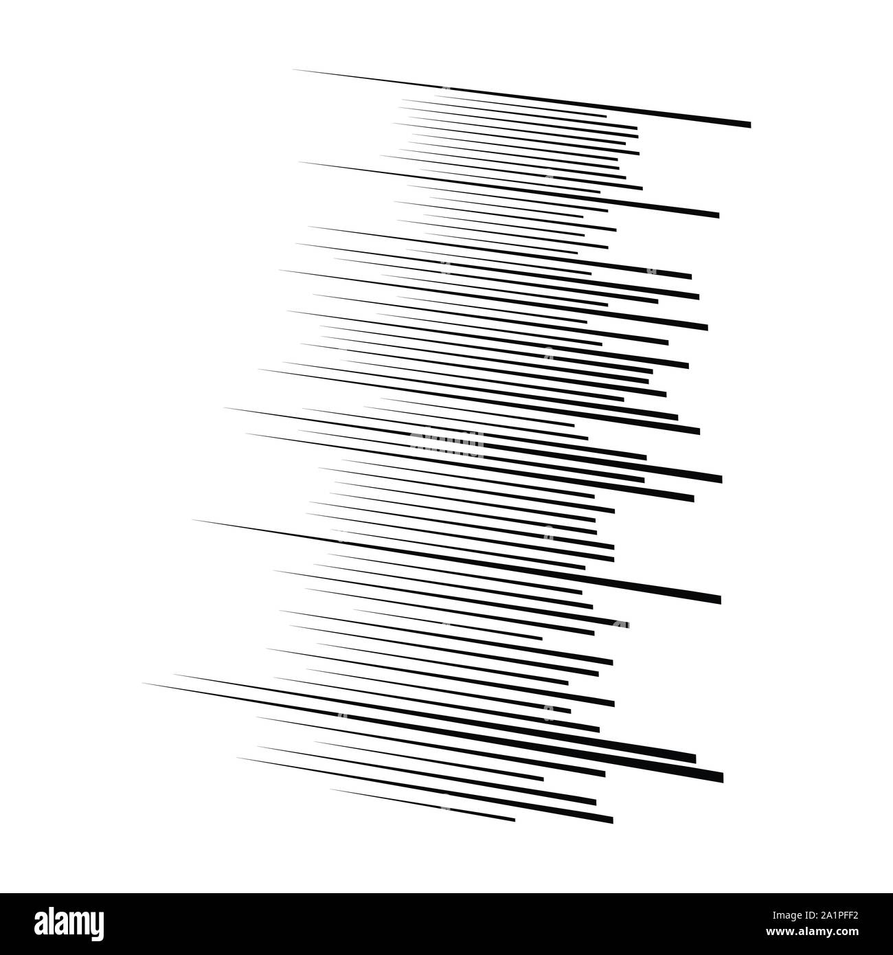 Random lines element. Random horizontal lines. Irregular straight ...