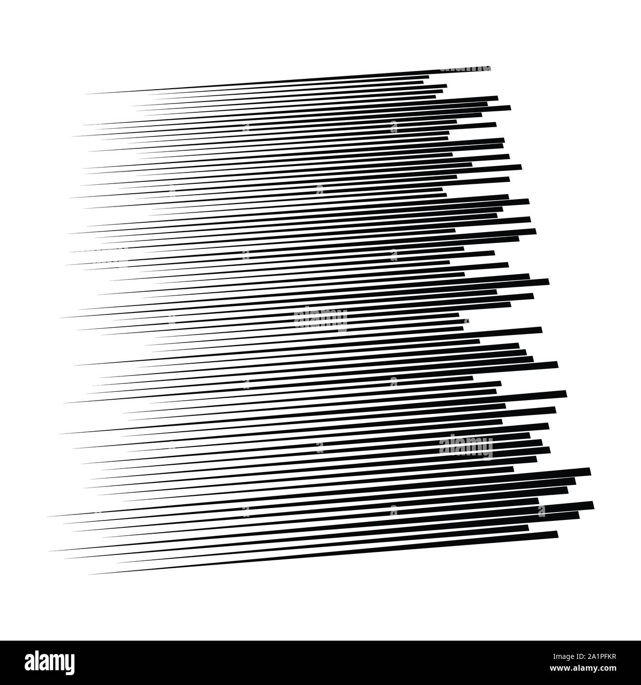 Random lines element. Random horizontal lines. Irregular straight ...