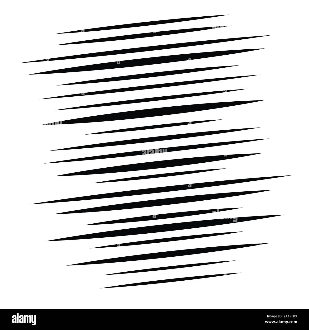 Random lines element. Random horizontal lines. Irregular straight ...