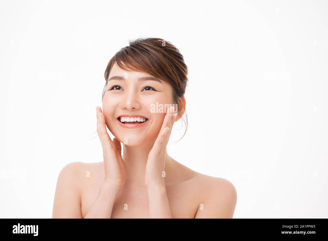 Beautiful Young asian Woman with Clean Fresh Skin look Stock Photo - Alamy