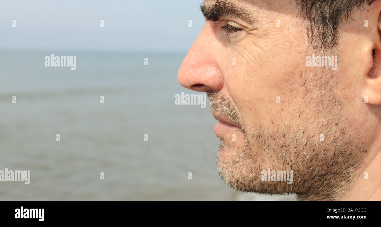 Side profile portrait middle aged male hi-res stock photography and ...