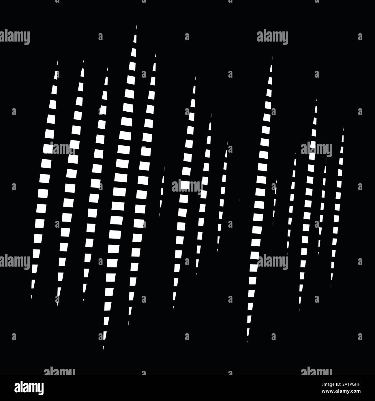 Dynamic lines pattern. Stripes half-tone element. Dashed, segments ...