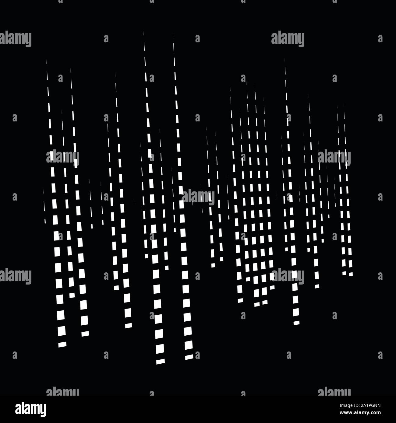 Dynamic lines pattern. Stripes half-tone element. Dashed, segments ...