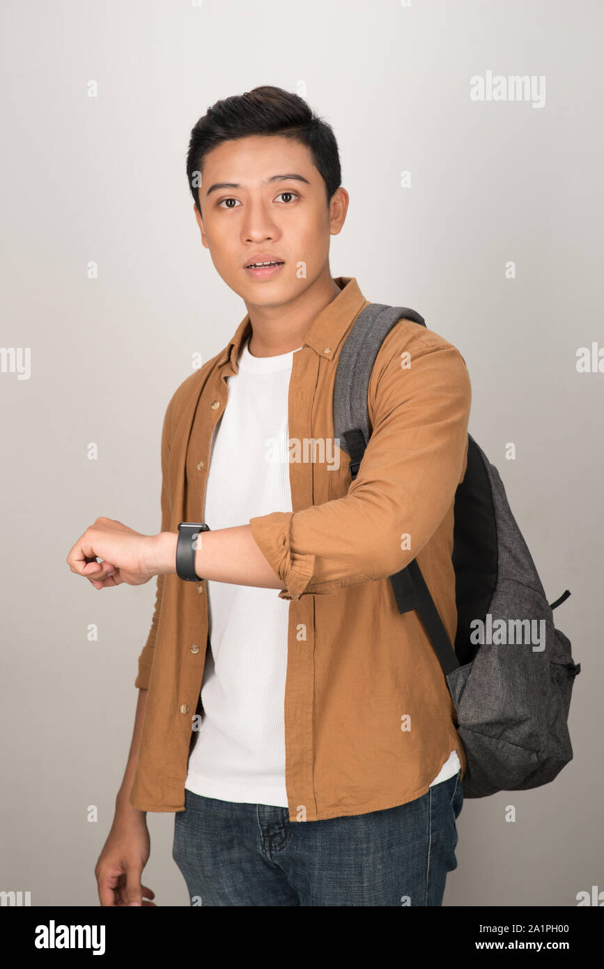 Man watching clock hi-res stock photography and images - Alamy