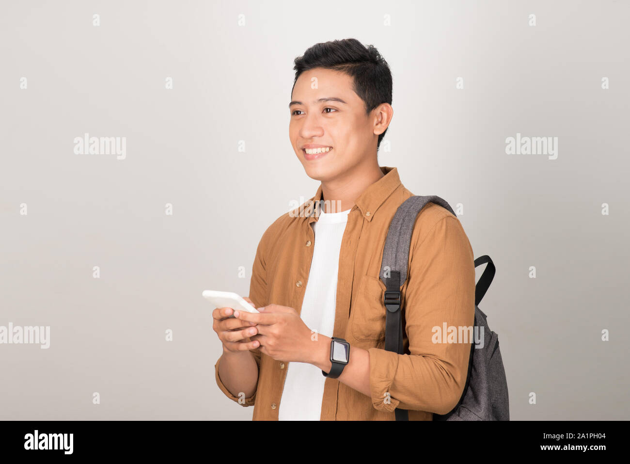 College student texting and reading hi-res stock photography and images ...