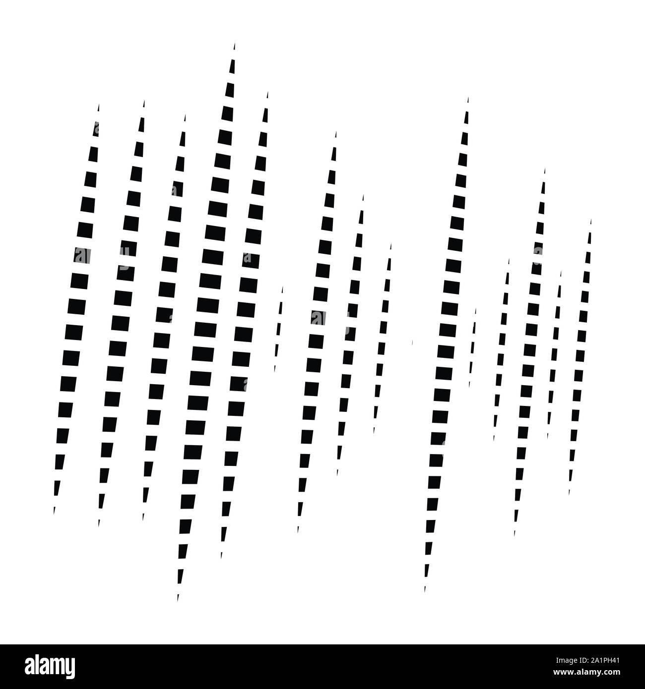Dynamic lines pattern. Stripes half-tone element. Dashed, segments ...