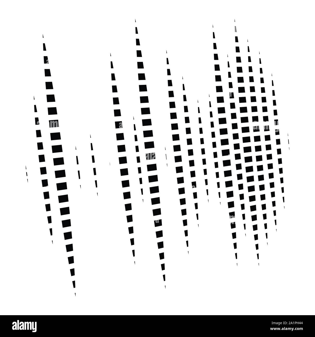 Dynamic lines pattern. Stripes half-tone element. Dashed, segments ...