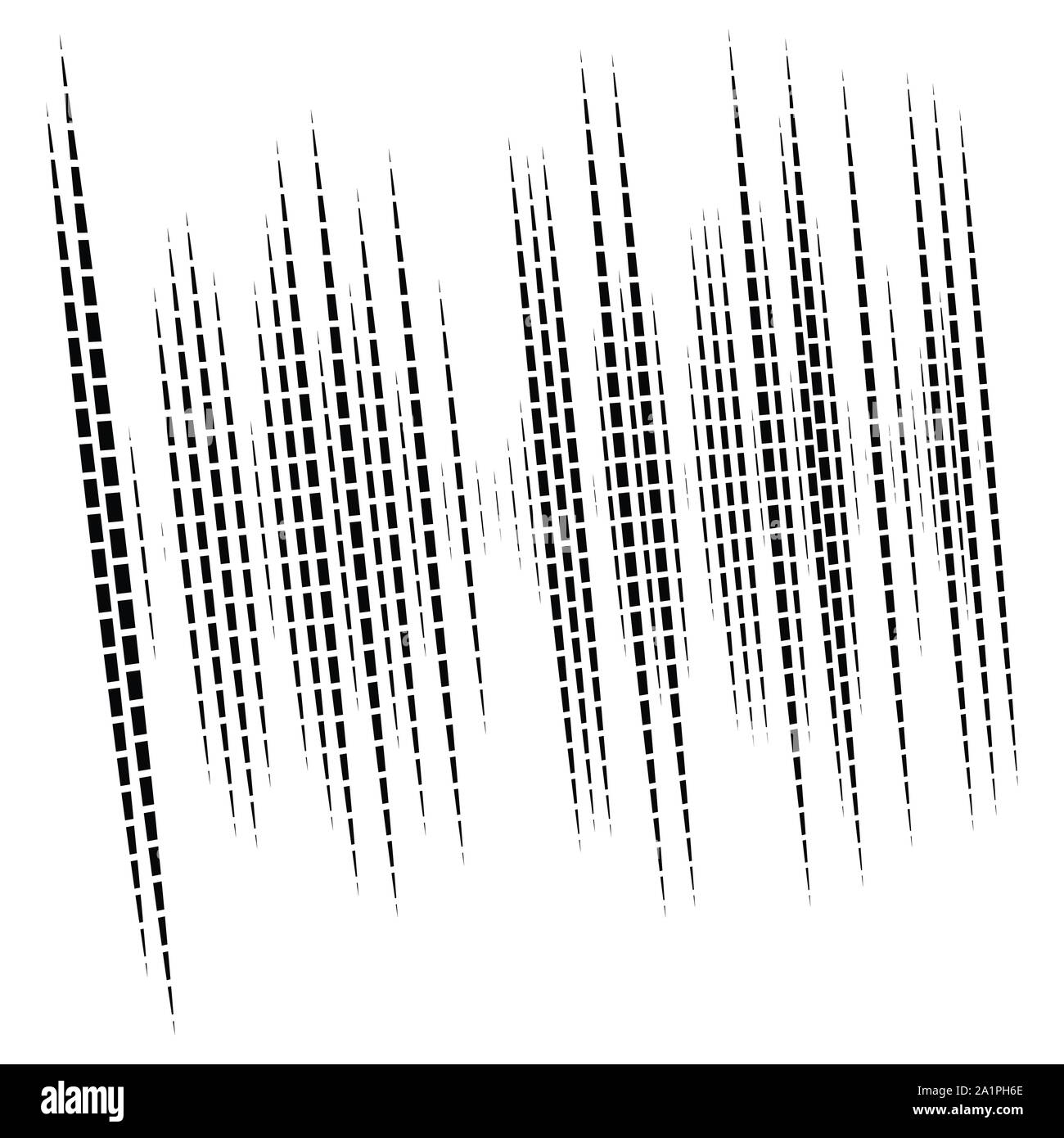 Dynamic lines pattern. Stripes half-tone element. Dashed, segments ...