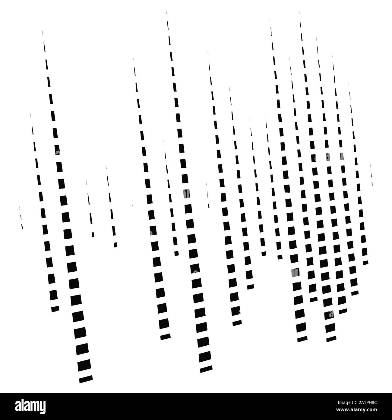 Dynamic lines pattern. Stripes half-tone element. Dashed, segments ...