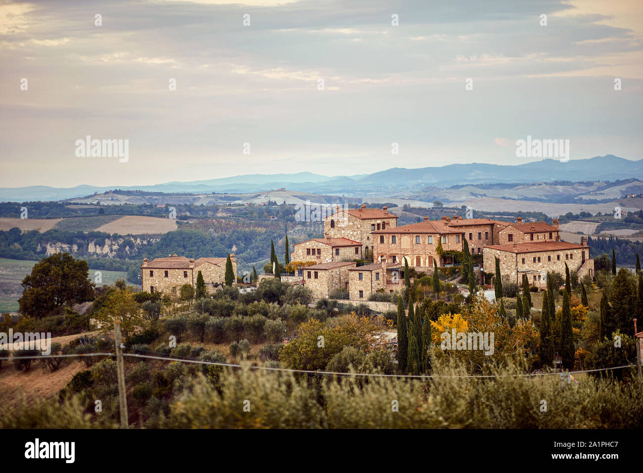 Luxury mansion home on vineyard winery, Tuscany. Italy.background Stock ...