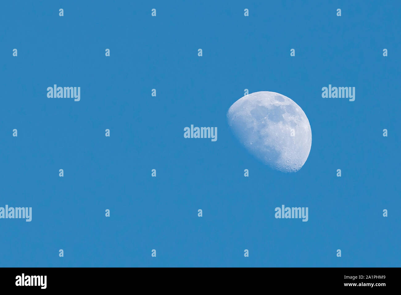 Beautiful half moon during hi-res stock photography and images - Alamy