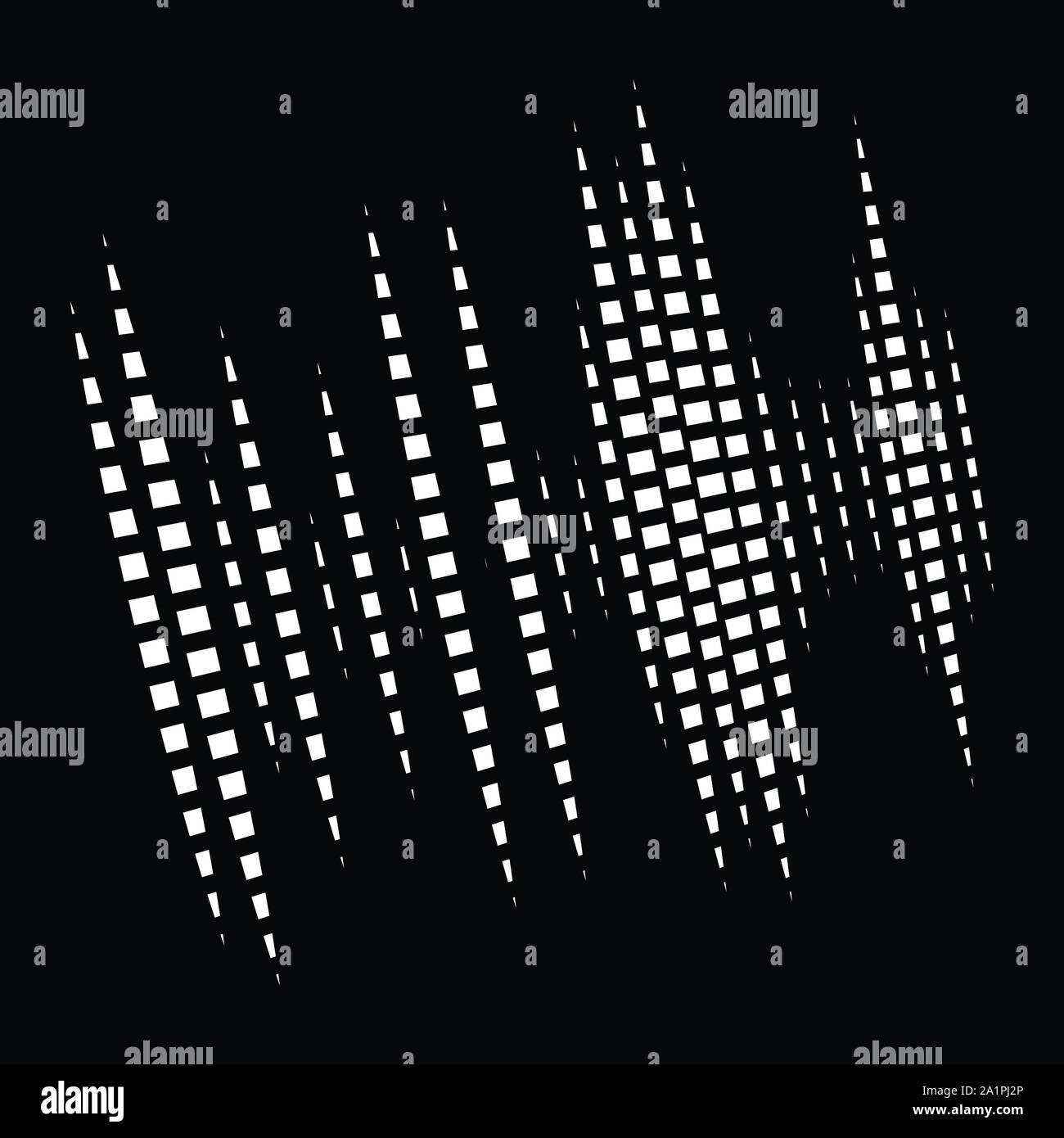 Dynamic lines pattern. Stripes half-tone element. Dashed, segments ...