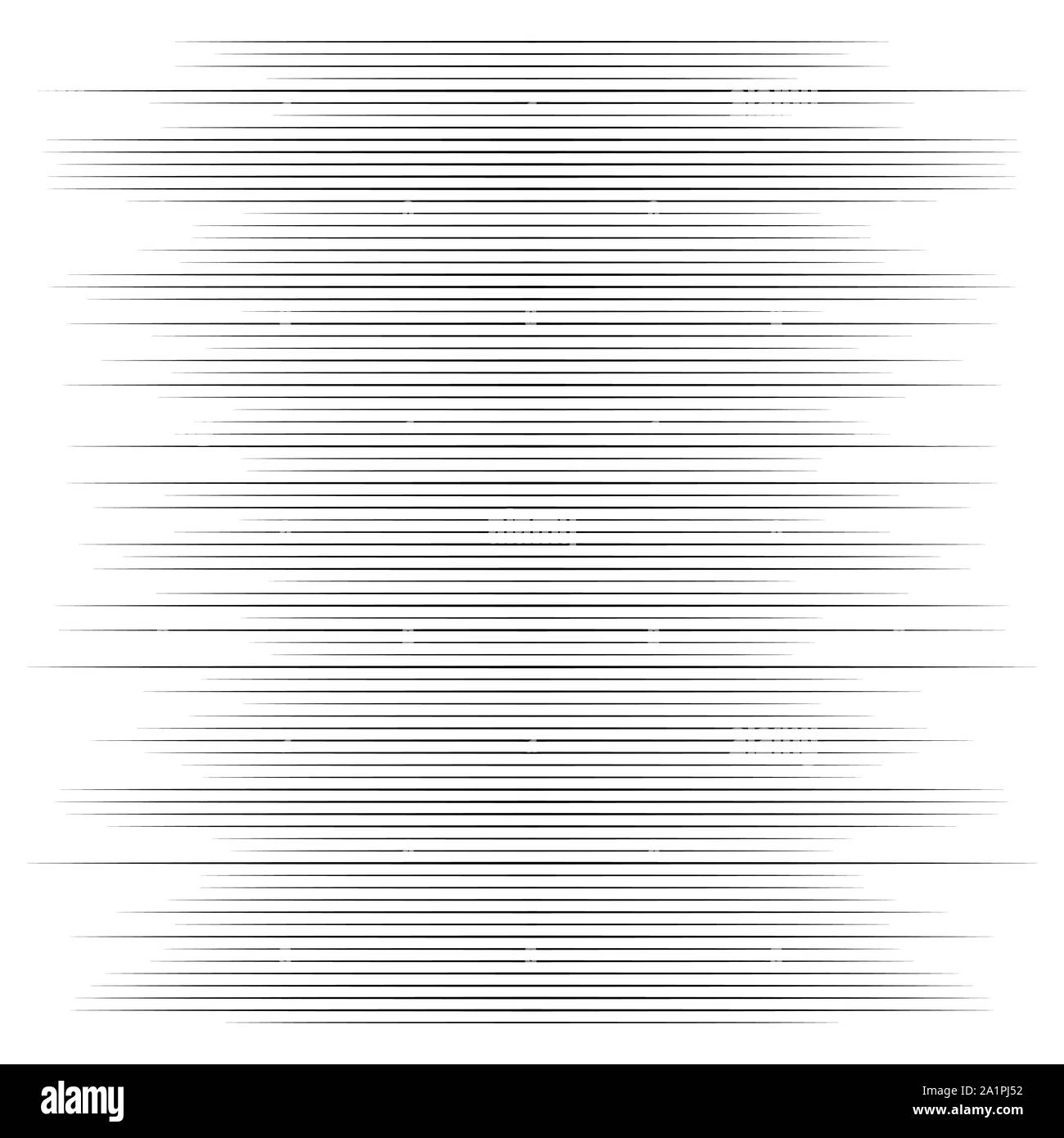 Random lines halftone element. Random horizontal lines. Irregular ...