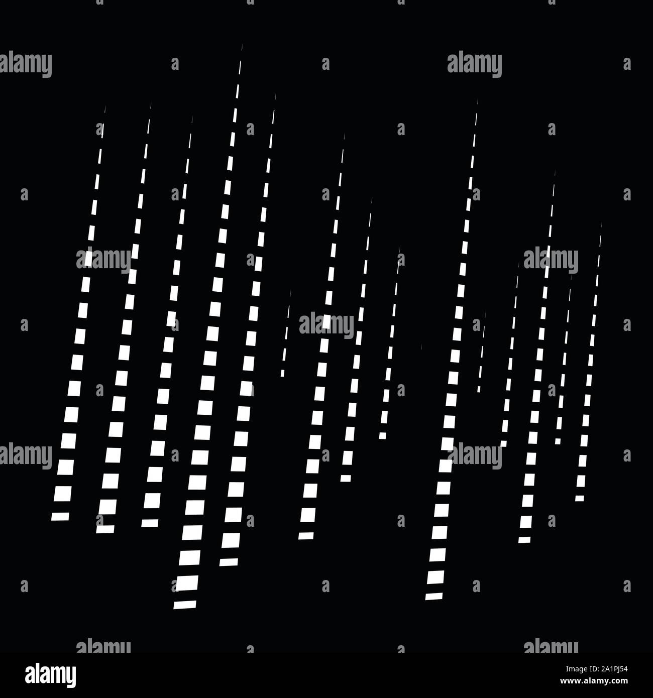 Dynamic lines pattern. Stripes half-tone element. Dashed, segments ...