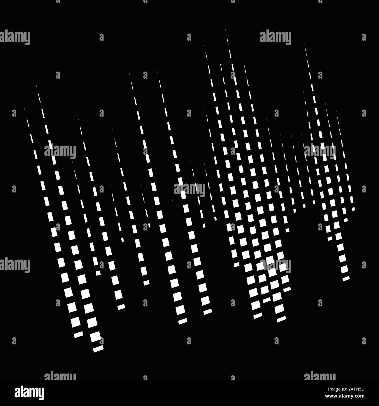Dynamic lines pattern. Stripes half-tone element. Dashed, segments ...