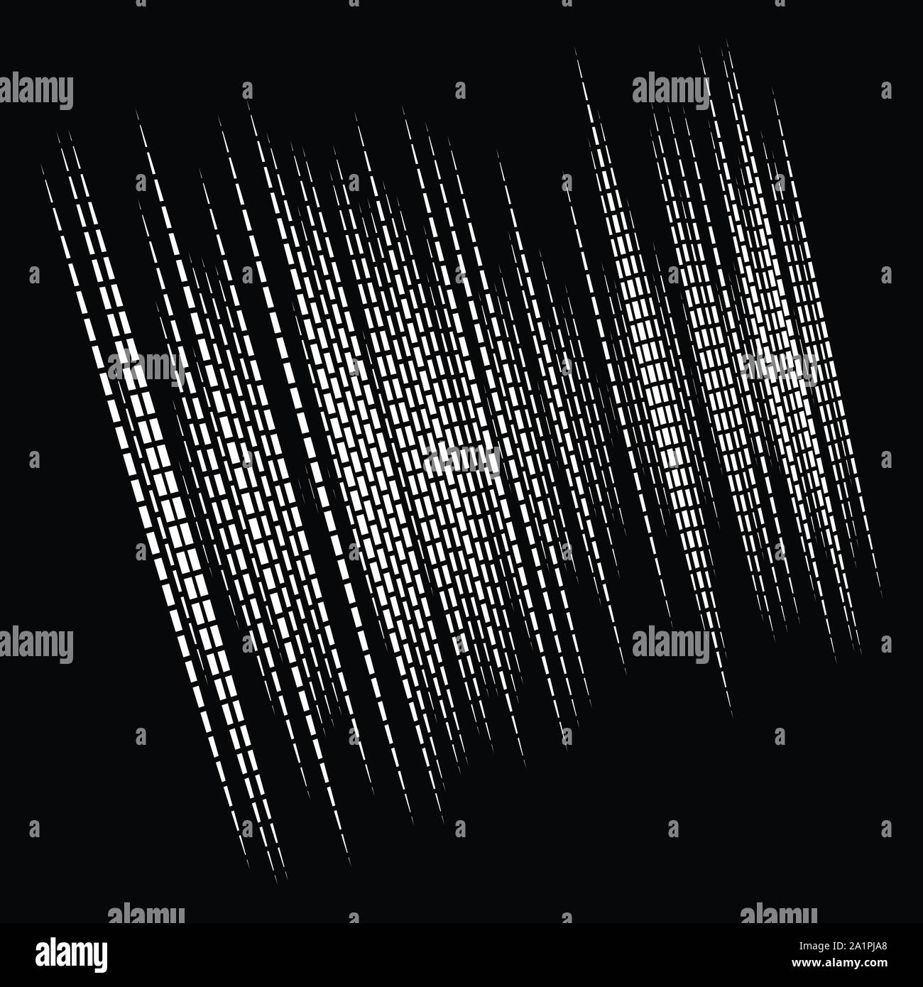 Dynamic lines pattern. Stripes half-tone element. Dashed, segments ...