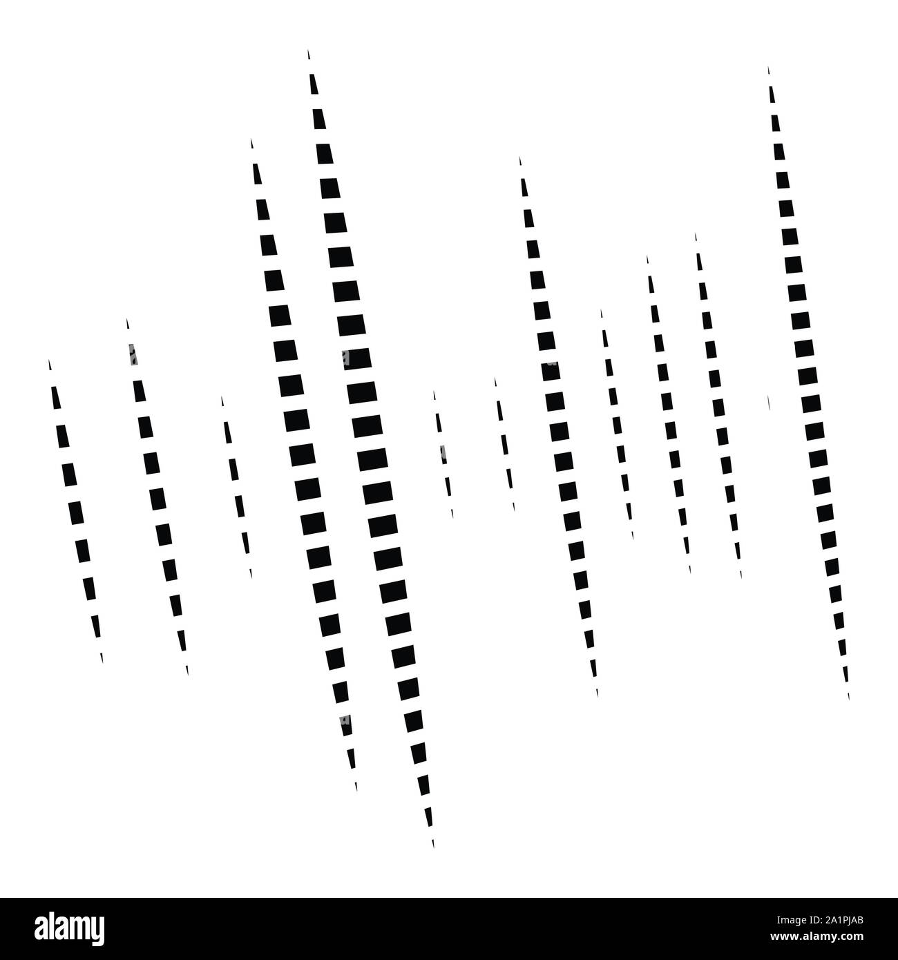 Dynamic lines pattern. Stripes half-tone element. Dashed, segments ...