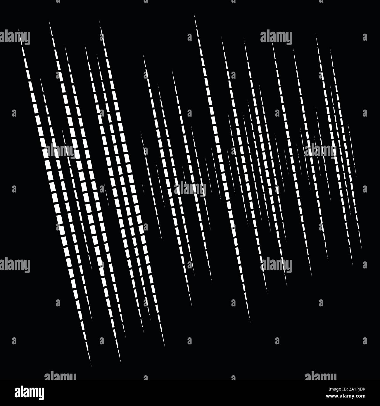 Dynamic lines pattern. Stripes half-tone element. Dashed, segments ...