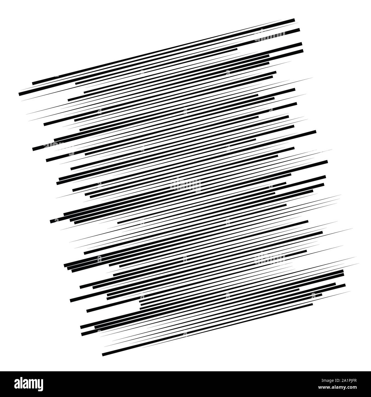 Random lines element. Random horizontal lines. Irregular straight ...