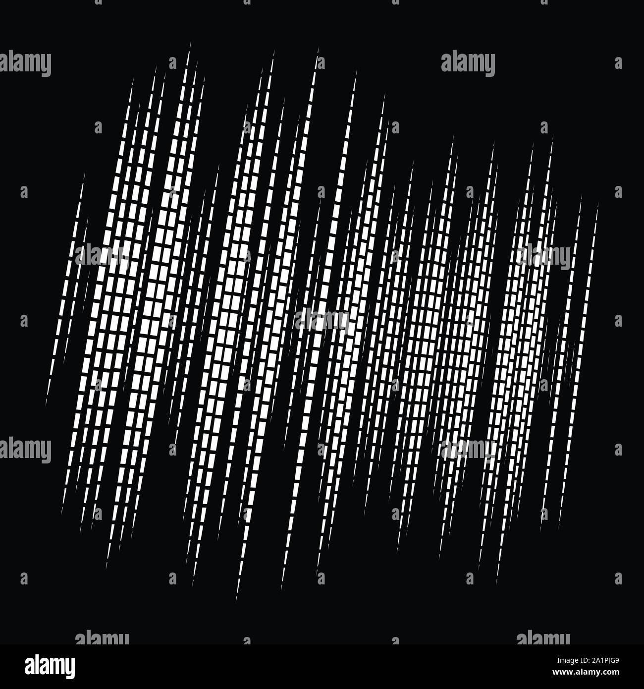 Dynamic lines pattern. Stripes half-tone element. Dashed, segments ...