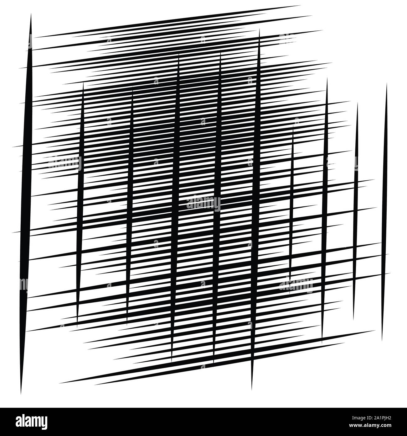 random tilt, oblique grid, mesh pattern. dynamic slanting intersect lines. abstract grate design ...