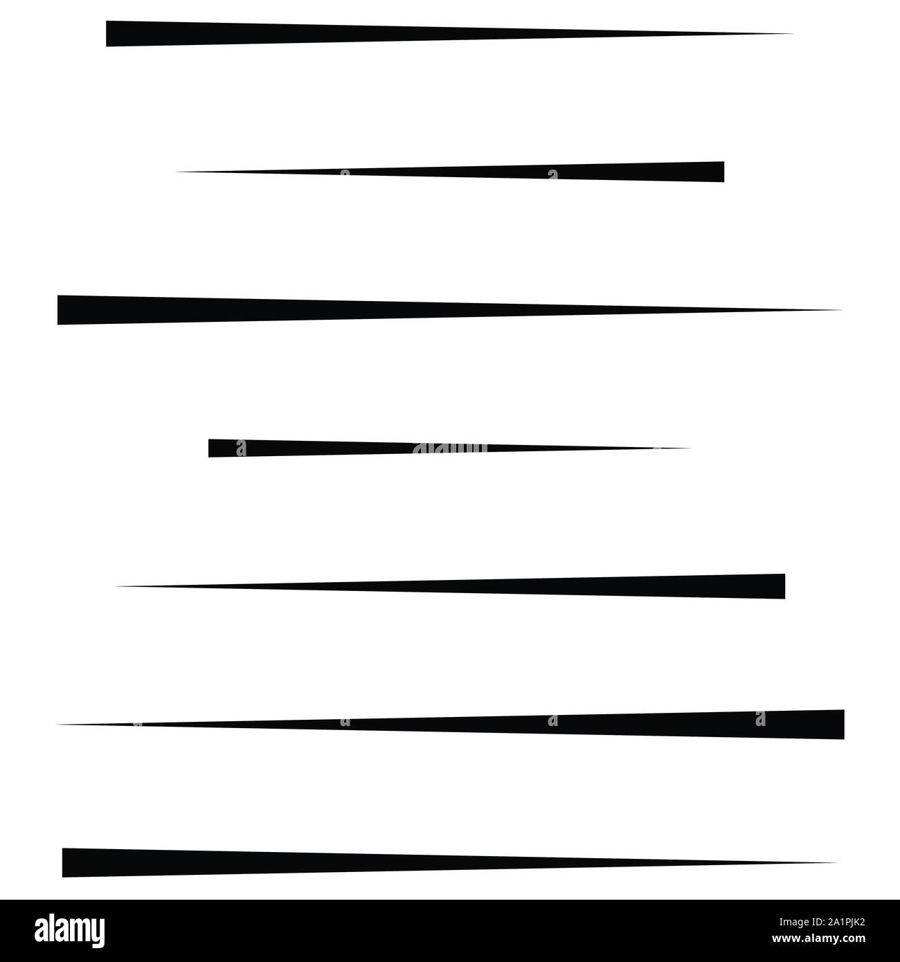 Random lines element. Random horizontal lines. Irregular straight ...