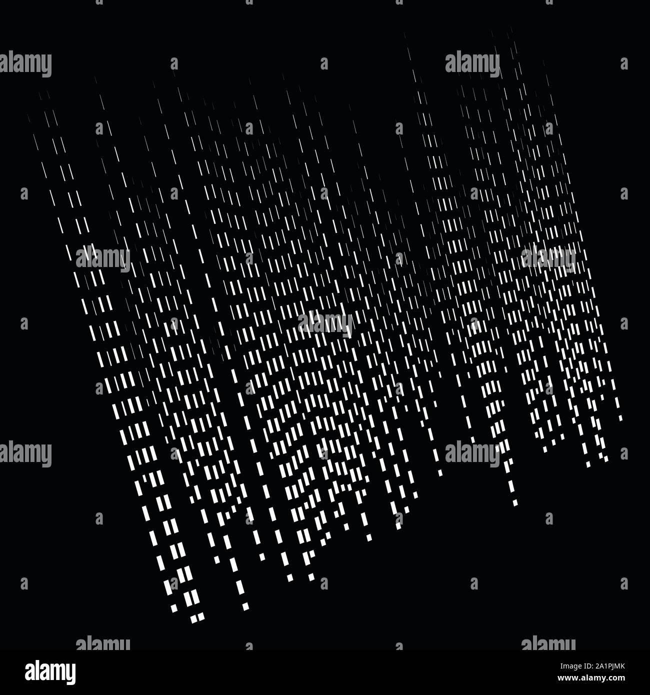 Dynamic lines pattern. Stripes half-tone element. Dashed, segments ...