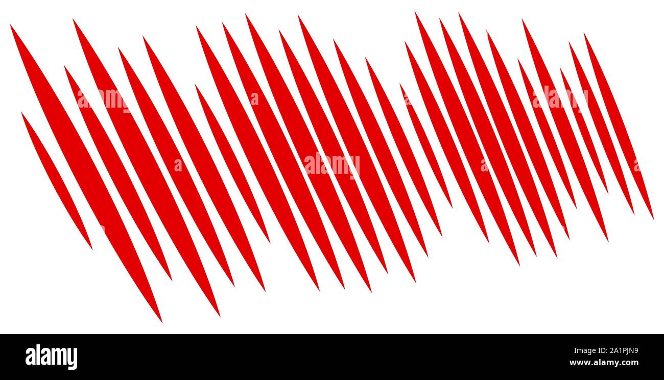 Red claw mark. Vertical scratches. Slit, incision dynamic lines. Tear ...