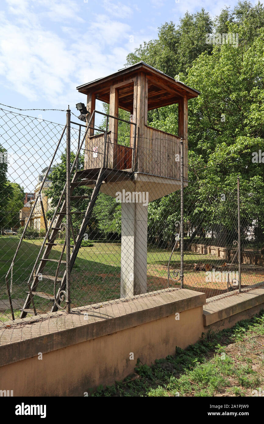 Old watch tower of the army base Stock Photo - Alamy
