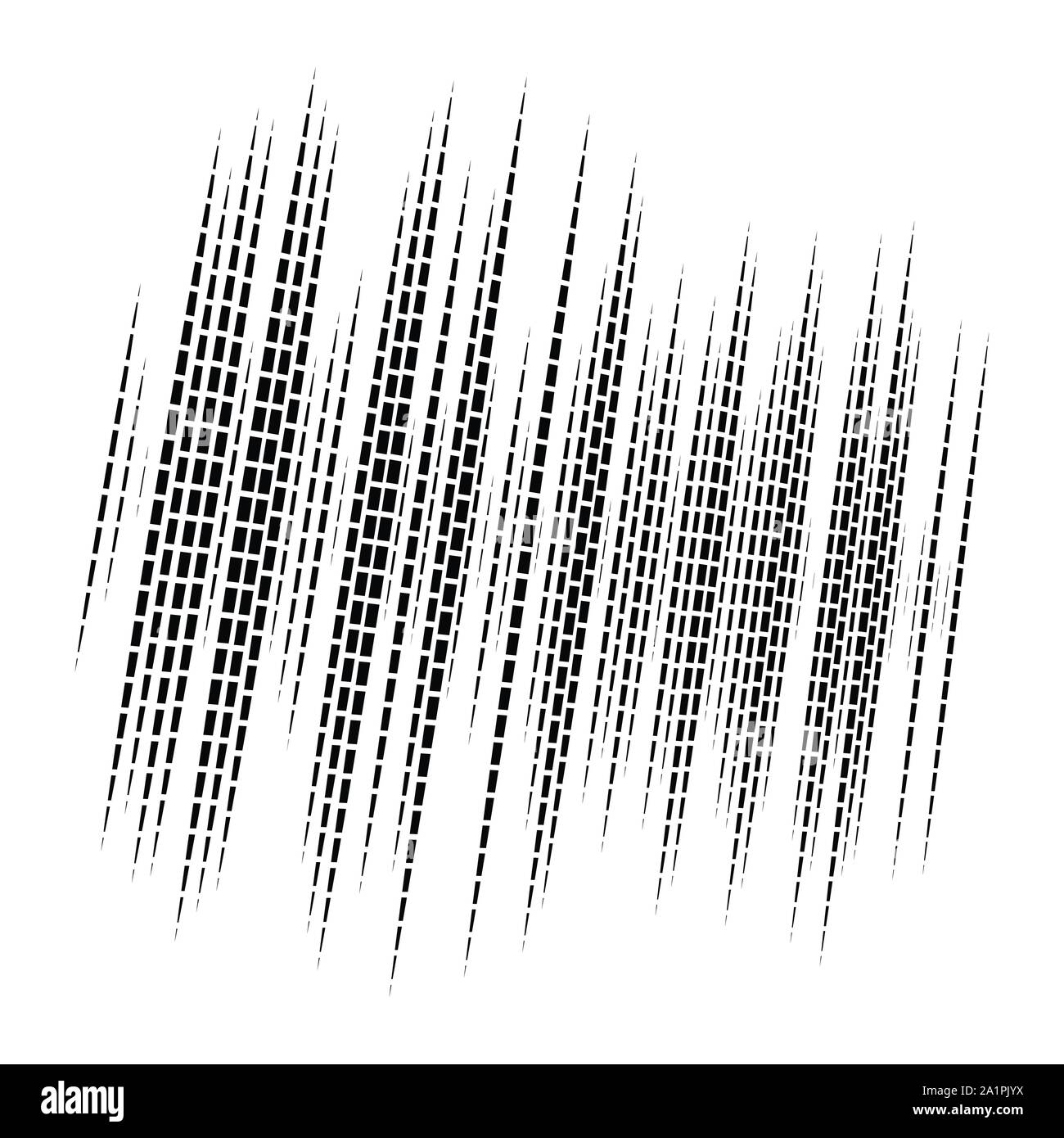 Dynamic lines pattern. Stripes half-tone element. Dashed, segments ...