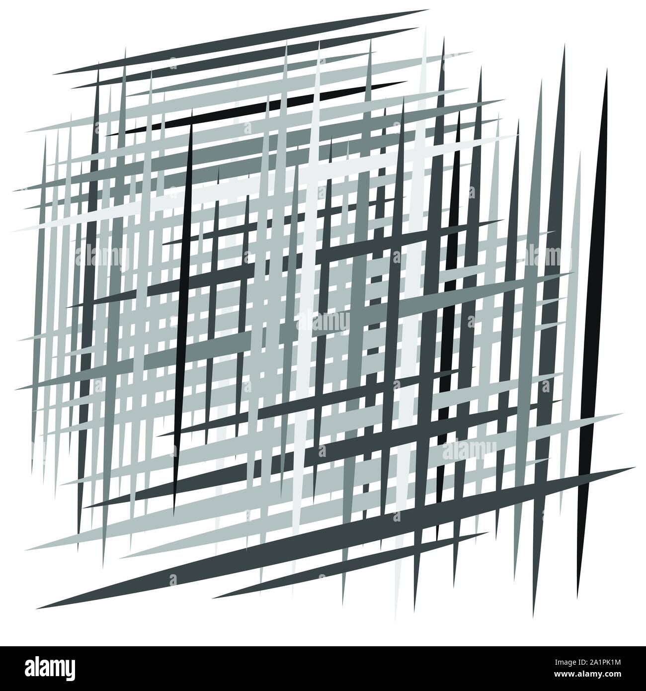 random tilt, oblique grid, mesh pattern. dynamic slanting intersect lines. abstract grate design ...