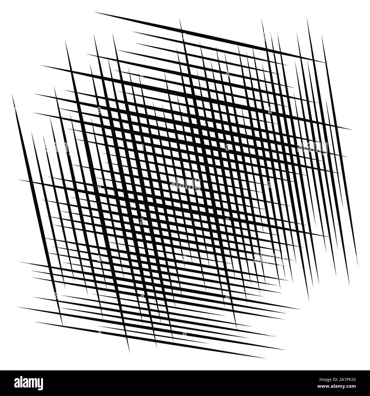 random tilt, oblique grid, mesh pattern. dynamic slanting intersect lines. abstract grate design ...
