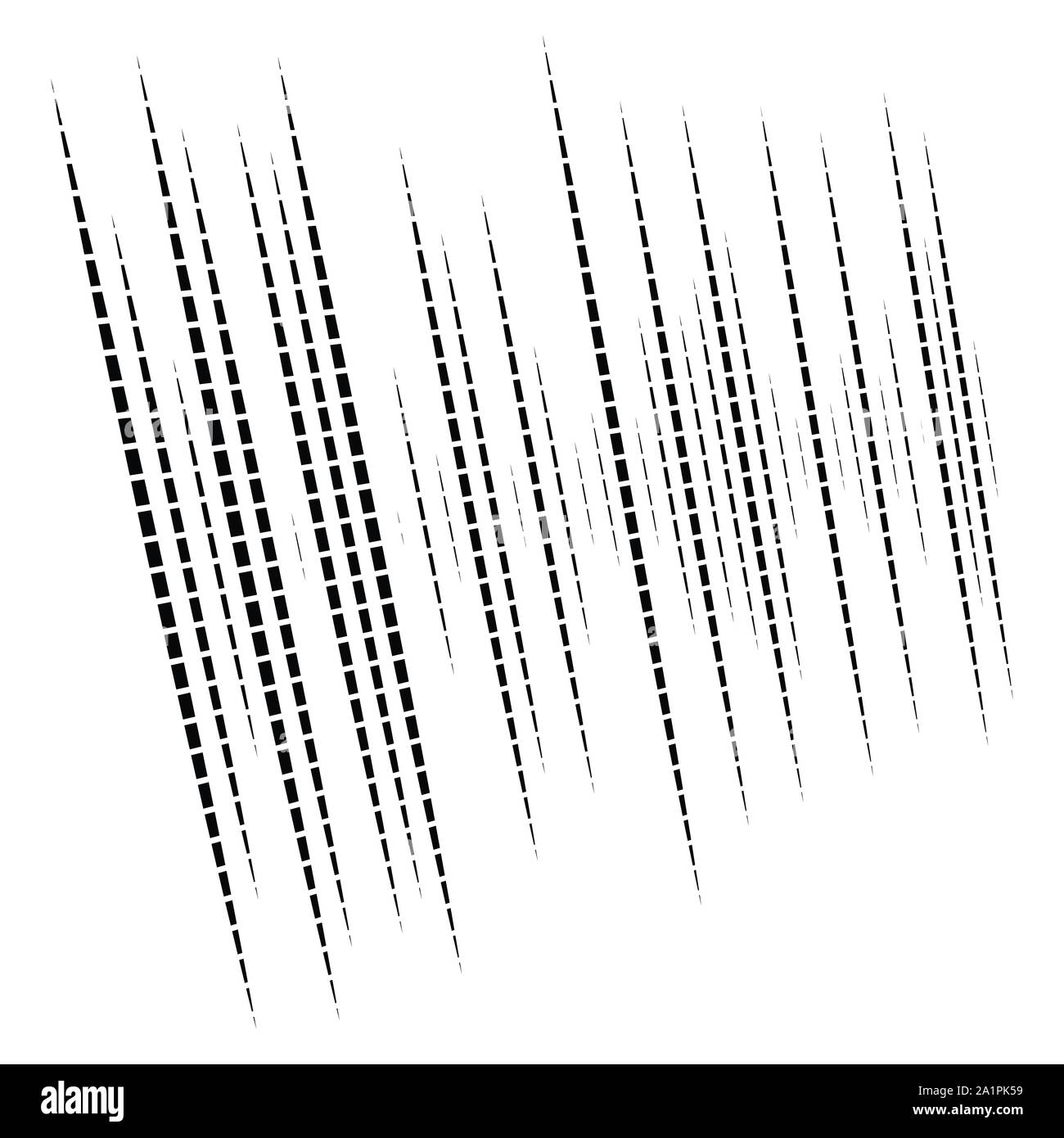 Dynamic lines pattern. Stripes half-tone element. Dashed, segments ...