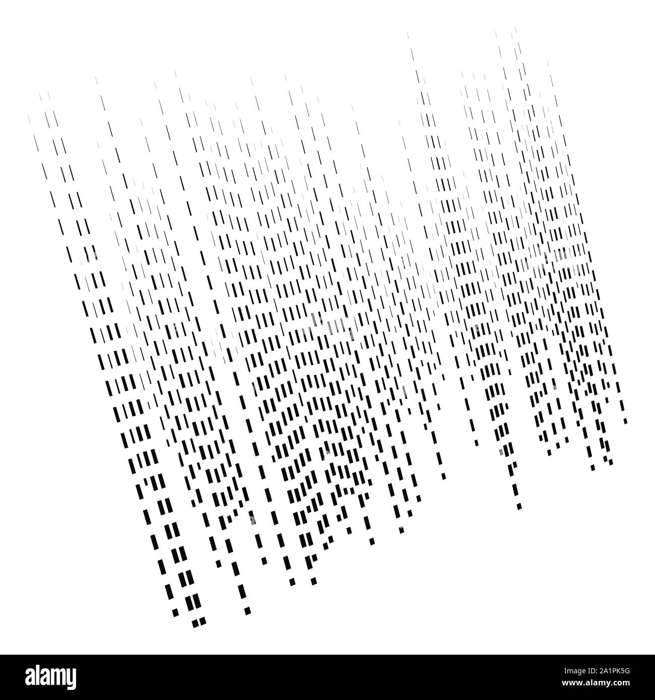 Dynamic lines pattern. Stripes half-tone element. Dashed, segments ...