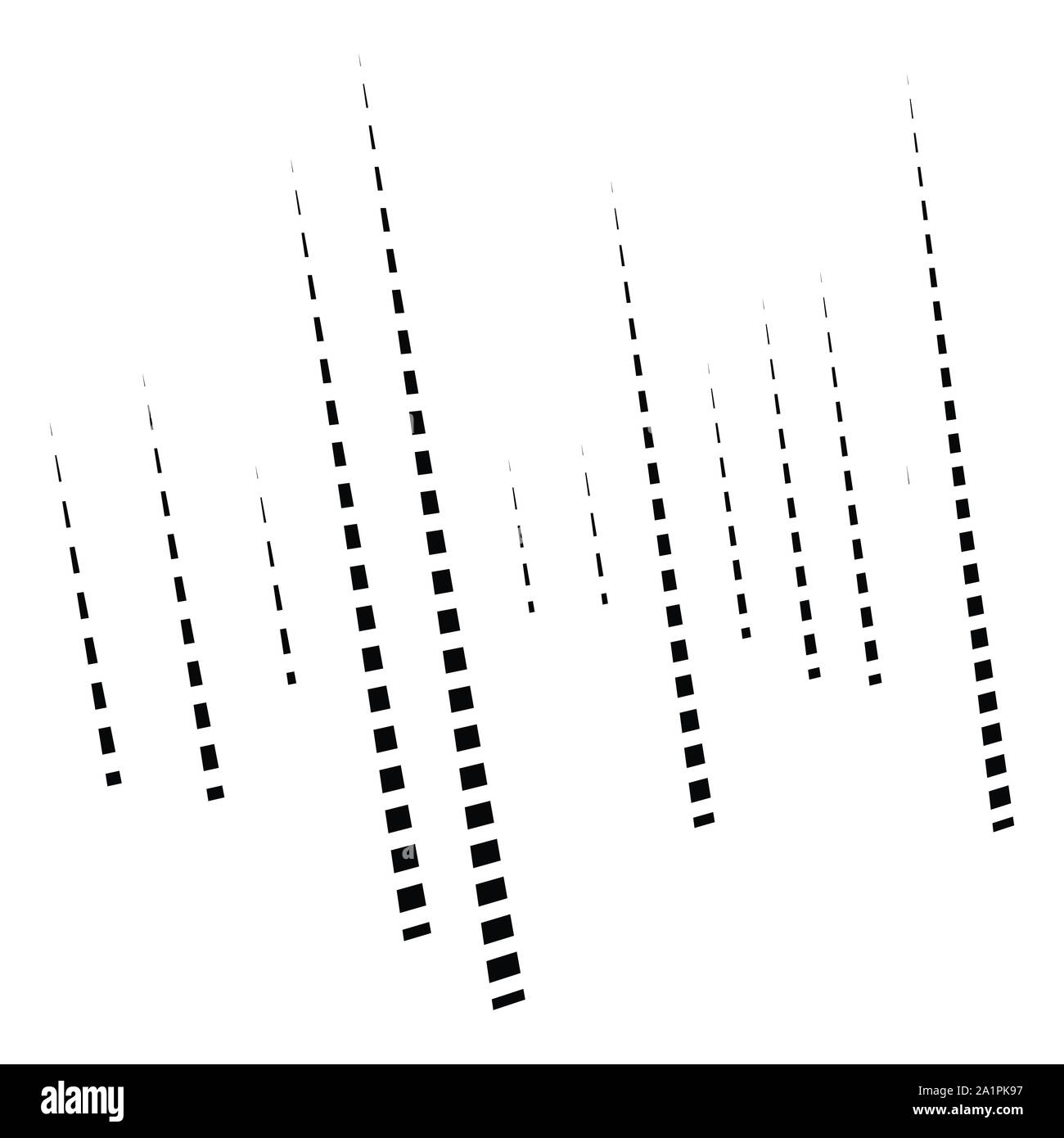 Dynamic lines pattern. Stripes half-tone element. Dashed, segments ...