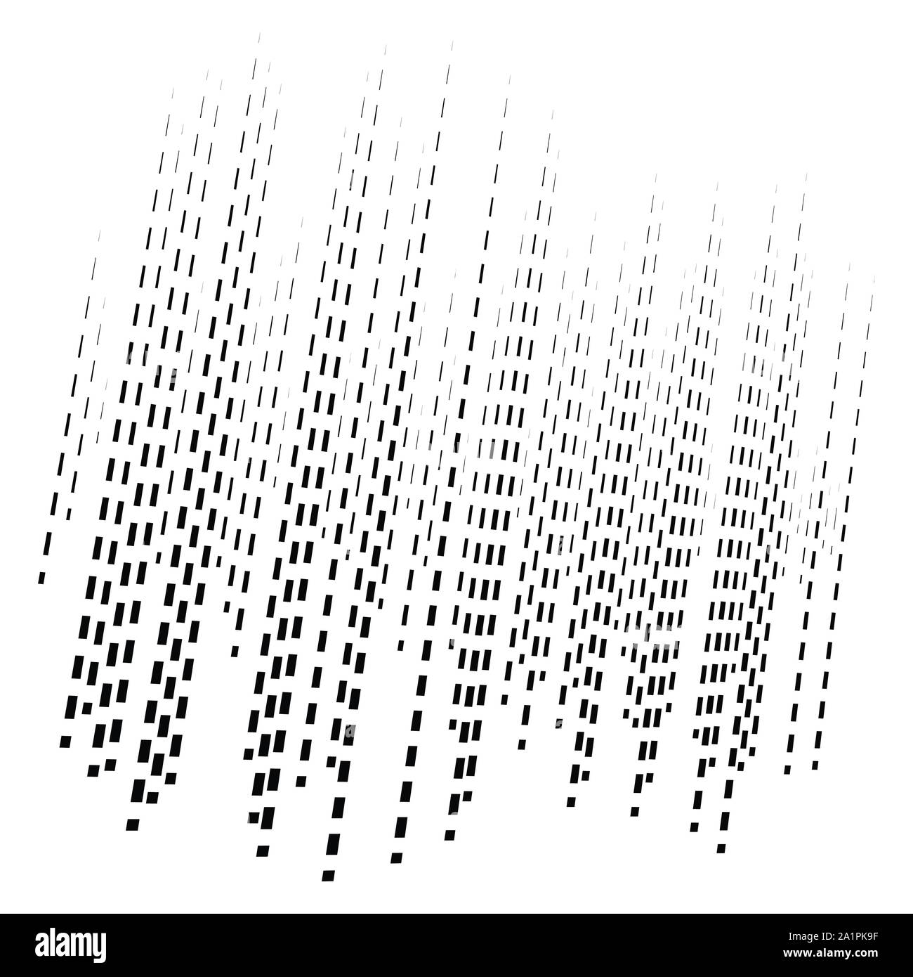 Dynamic lines pattern. Stripes half-tone element. Dashed, segments ...