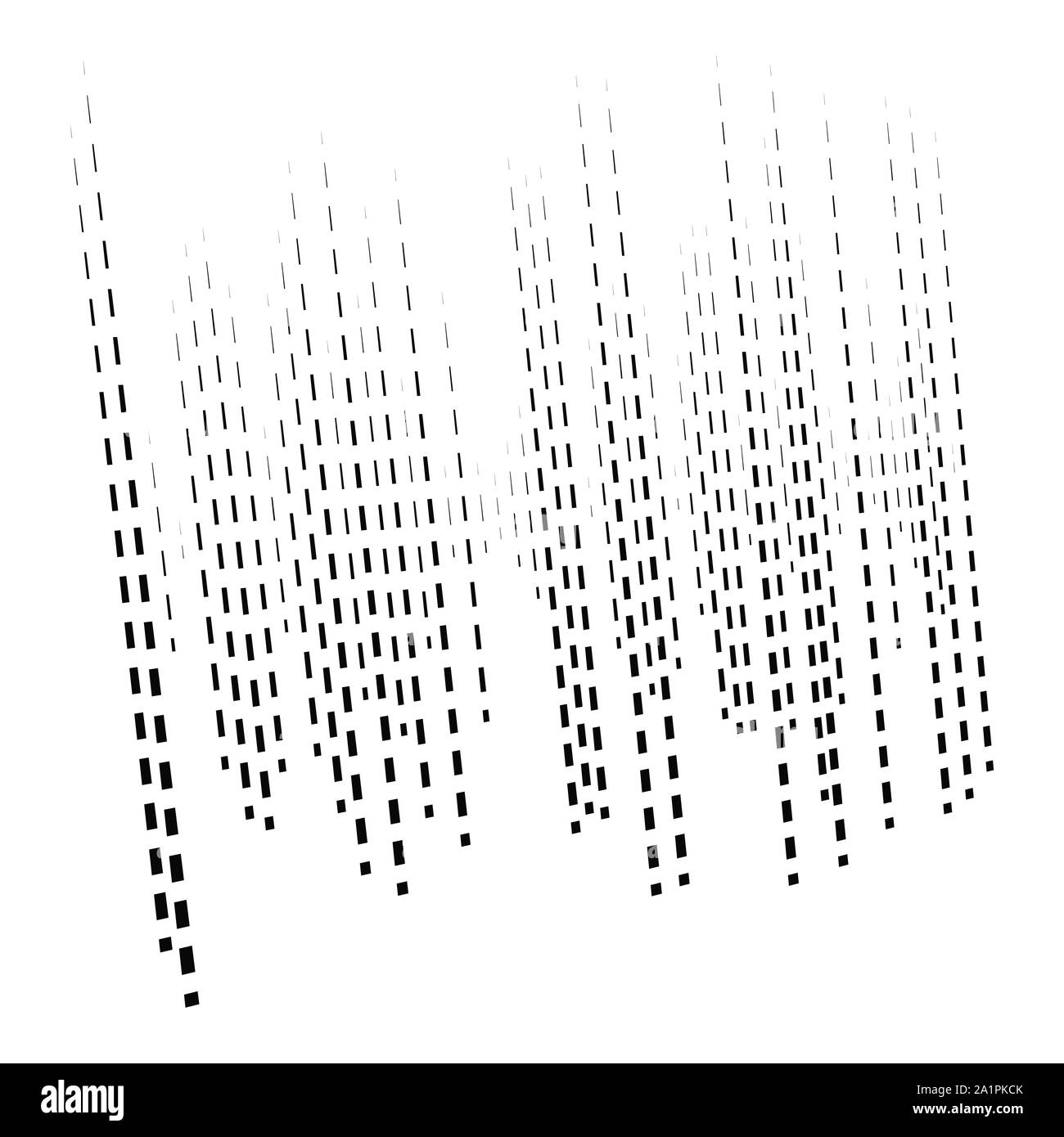 Dynamic lines pattern. Stripes half-tone element. Dashed, segments ...