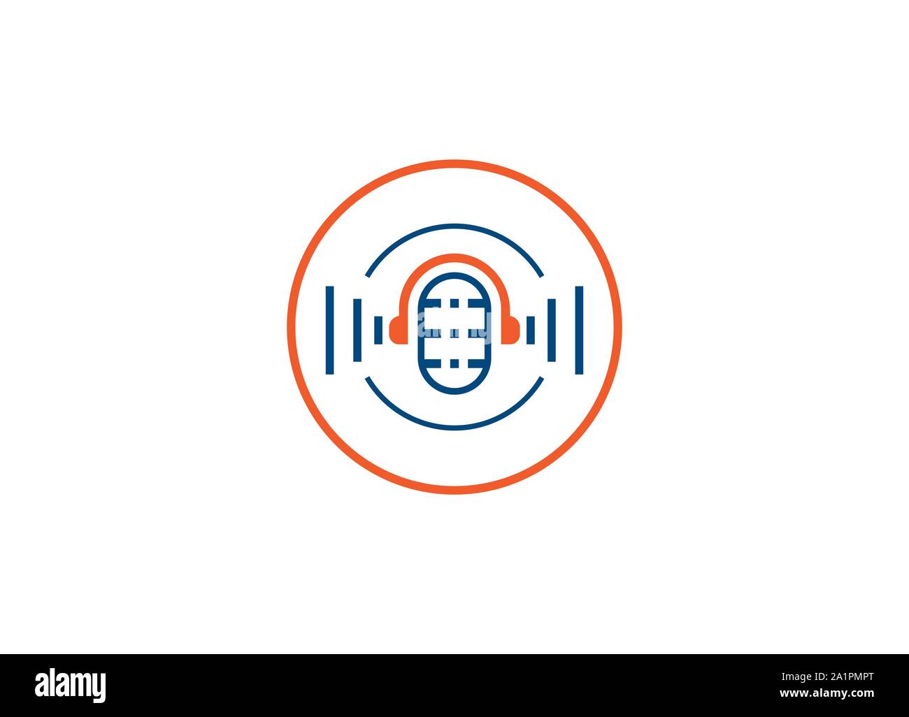 Helpline headset icon flat Cut Out Stock Images & Pictures - Alamy