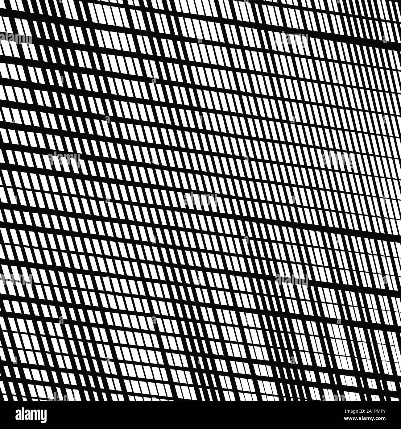 random tilt, oblique grid, mesh pattern. dynamic slanting intersect lines. abstract grate design ...