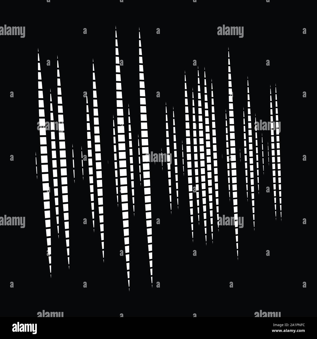 Dynamic lines pattern. Stripes half-tone element. Dashed, segments ...