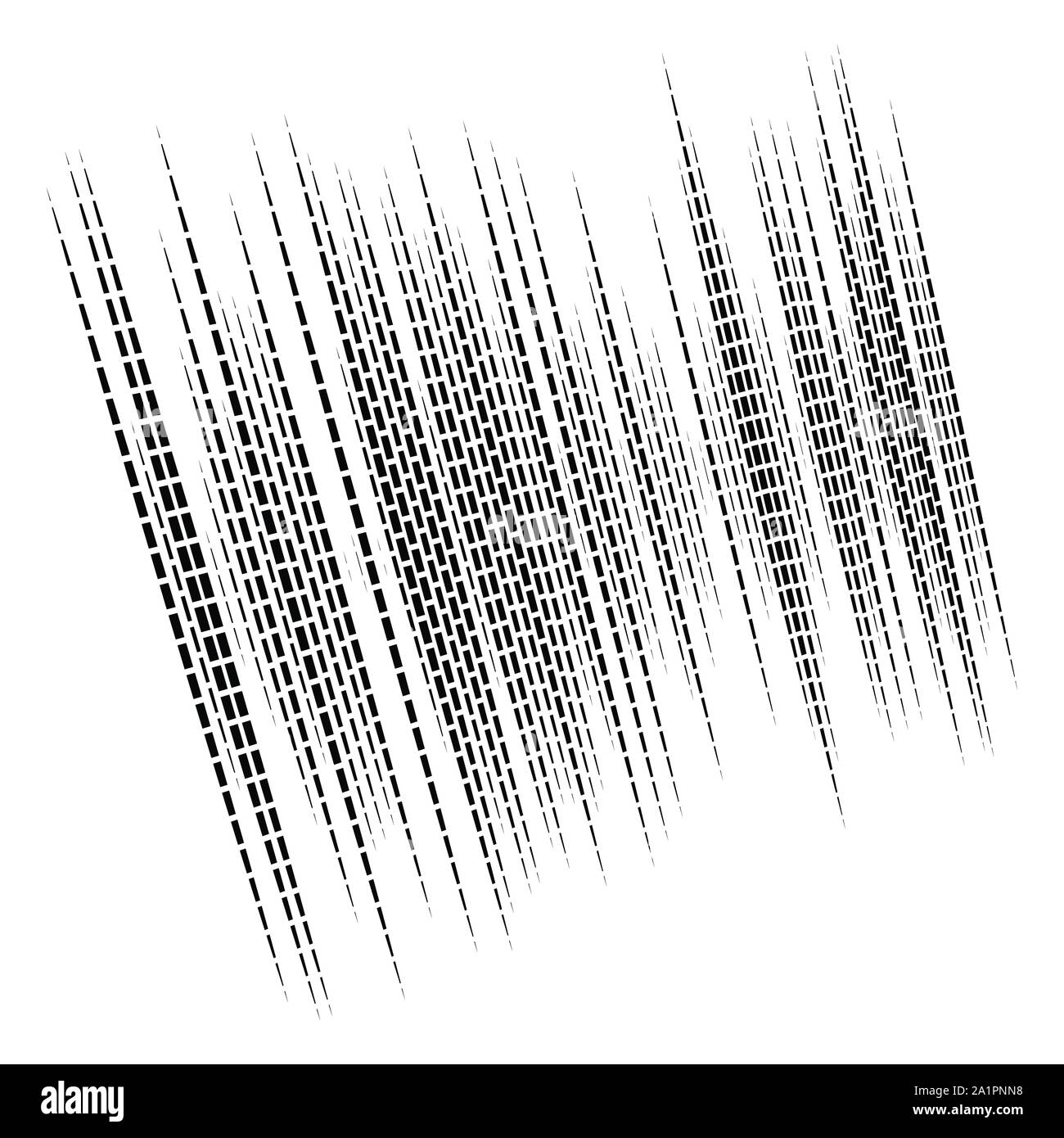 Dynamic lines pattern. Stripes half-tone element. Dashed, segments ...