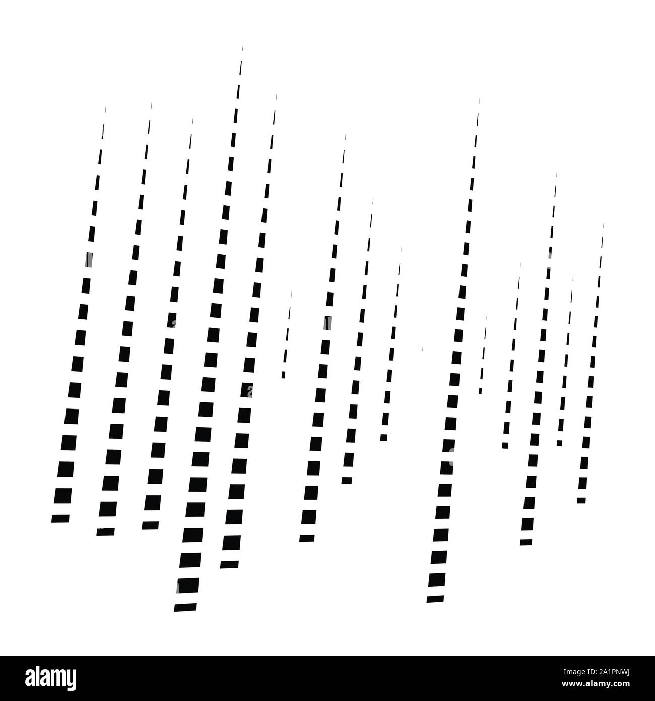 Dynamic lines pattern. Stripes half-tone element. Dashed, segments ...