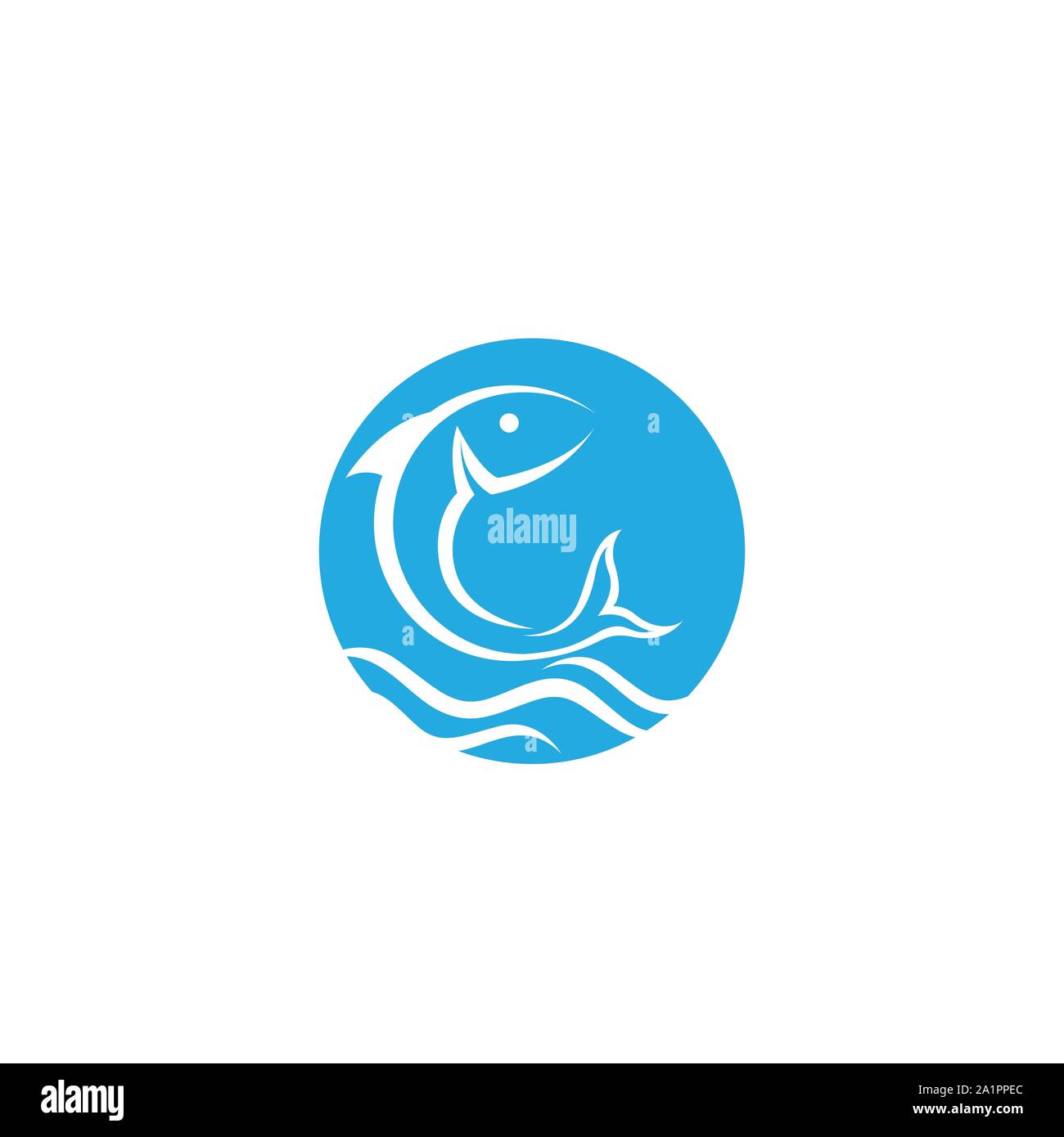 Fish jump logo template hi-res stock photography and images - Alamy