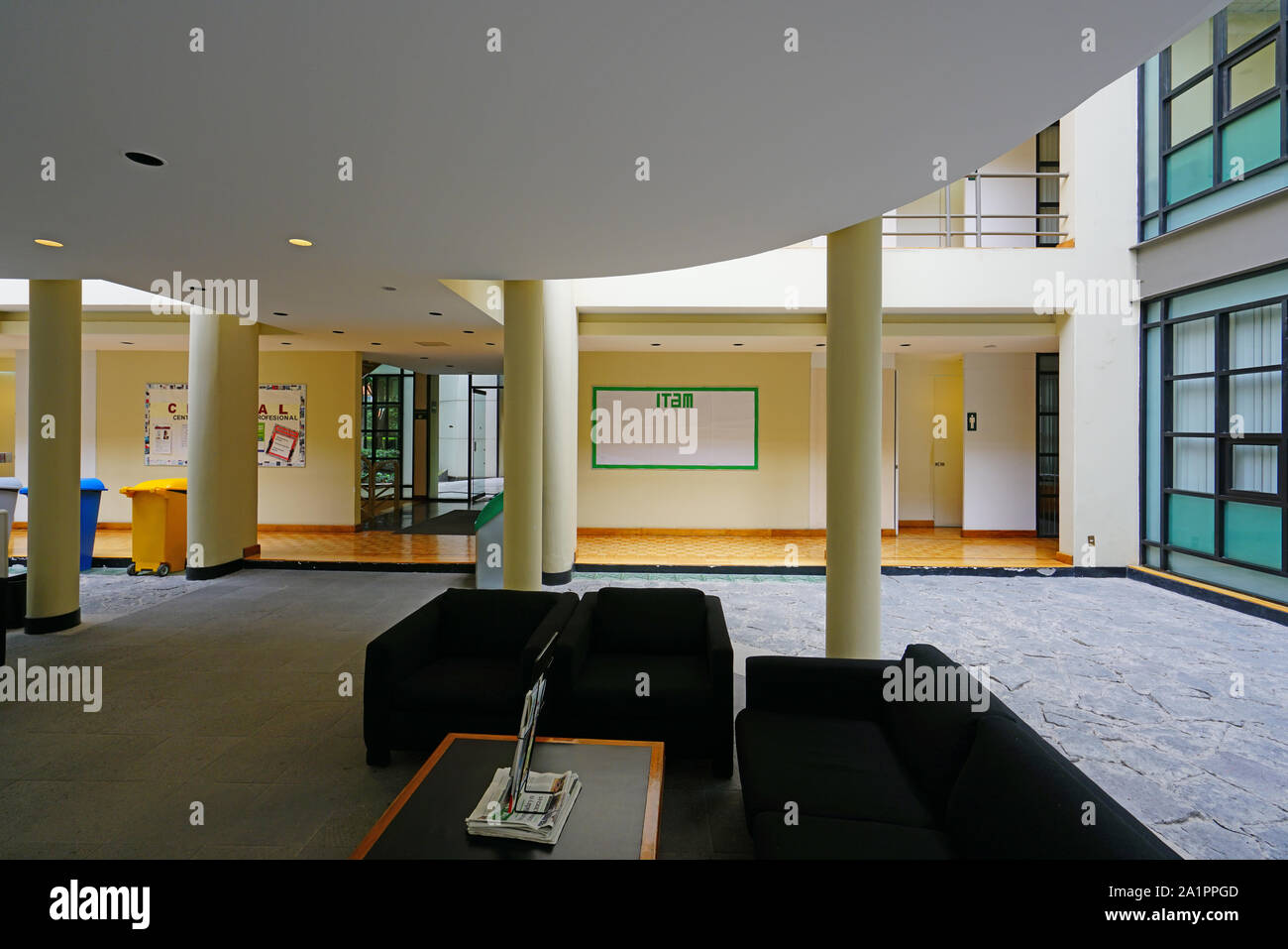 MEXICO CITY, MEXICO- 9 SEP 2017- View of the campus of the Instituto ...
