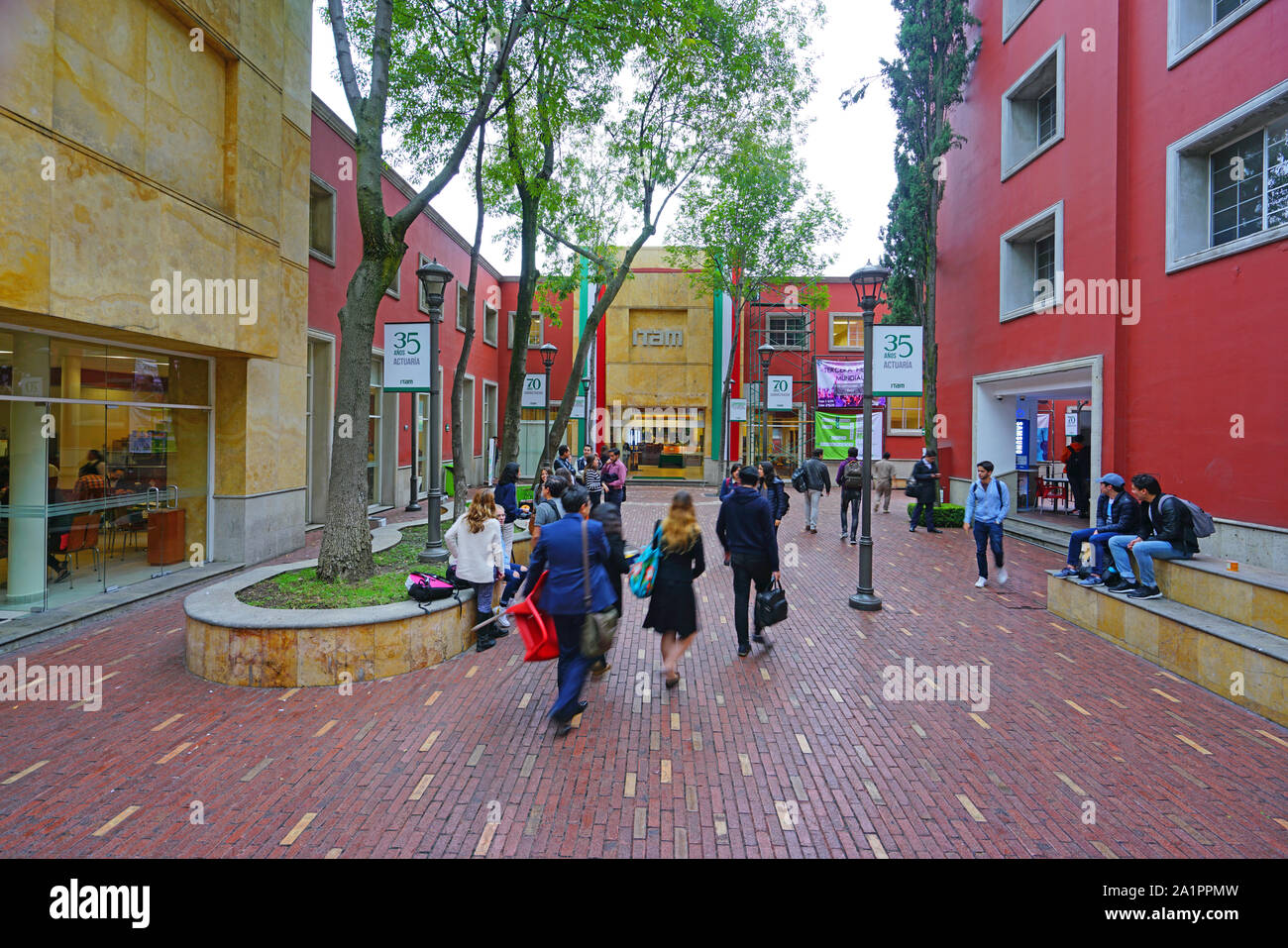 MEXICO CITY, MEXICO- 9 SEP 2017- View of the campus of the Instituto ...