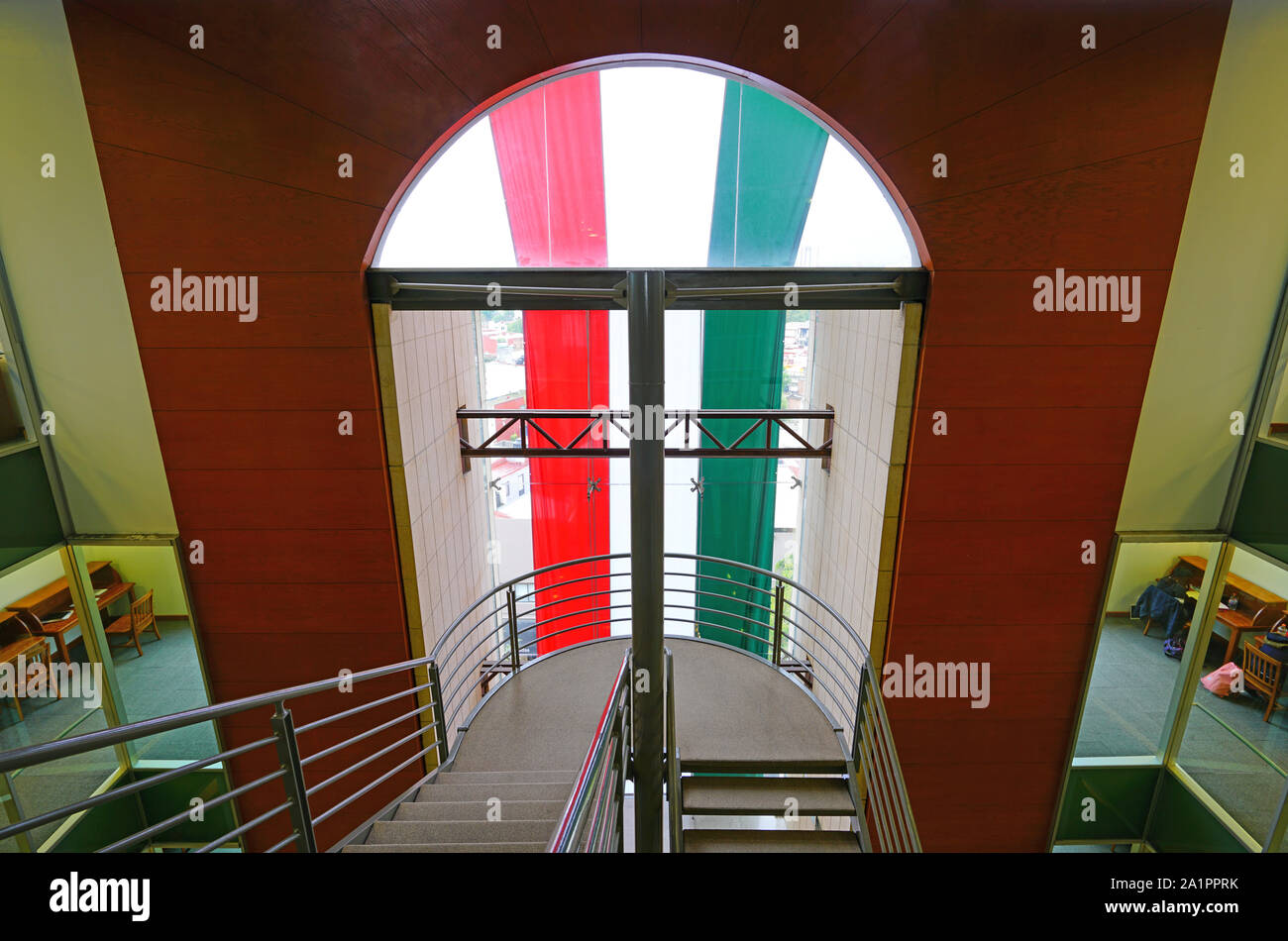 MEXICO CITY, MEXICO- 9 SEP 2017- View of the campus of the Instituto ...