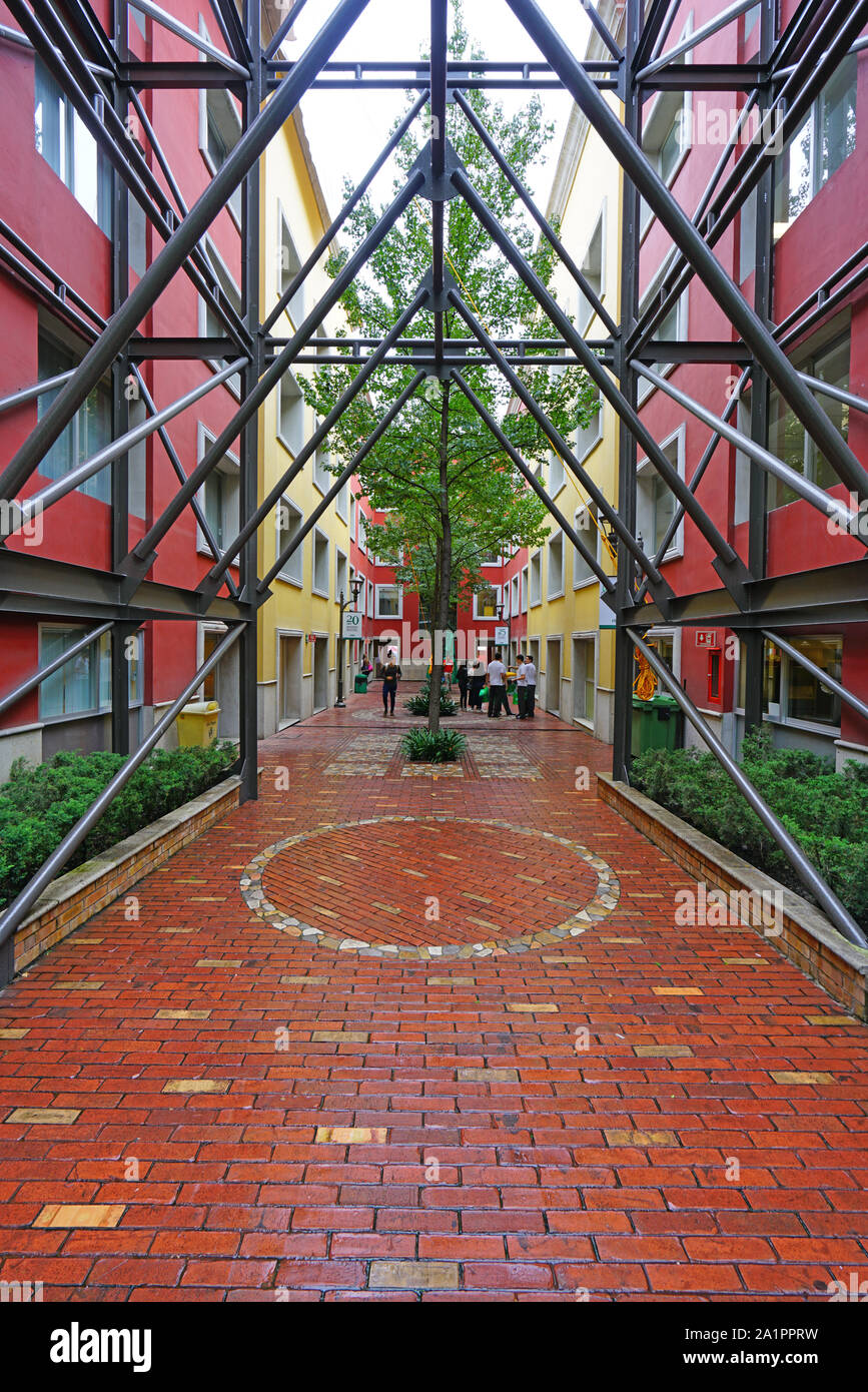 MEXICO CITY, MEXICO- 9 SEP 2017- View of the campus of the Instituto ...