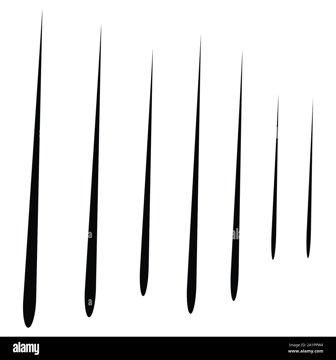 Dynamic comic burst lines. Vertical random straight stripes. Irregular ...