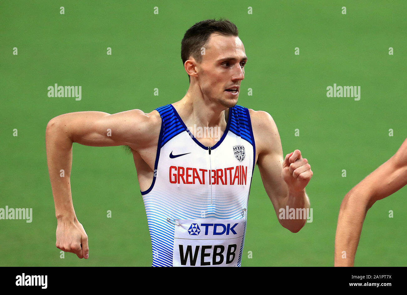 Great Britain's Jamie Webb competes in the Men's 800m heats during day ...