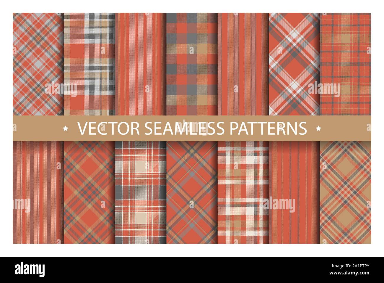 Set plaid pattern seamless. Tartan patterns fabric texture. Checkered ...